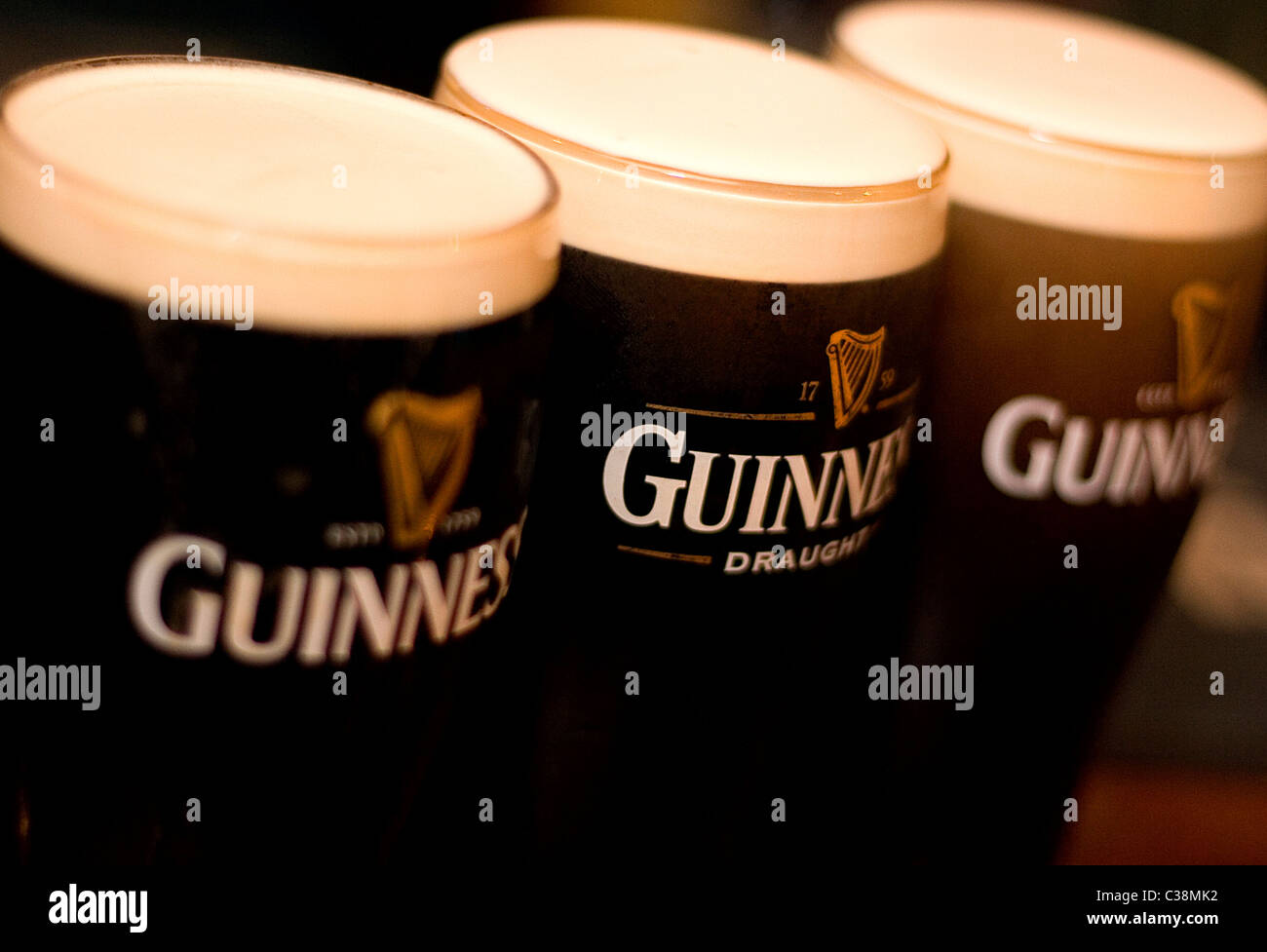 Illustrative image of Guiness Pints Stock Photo - Alamy