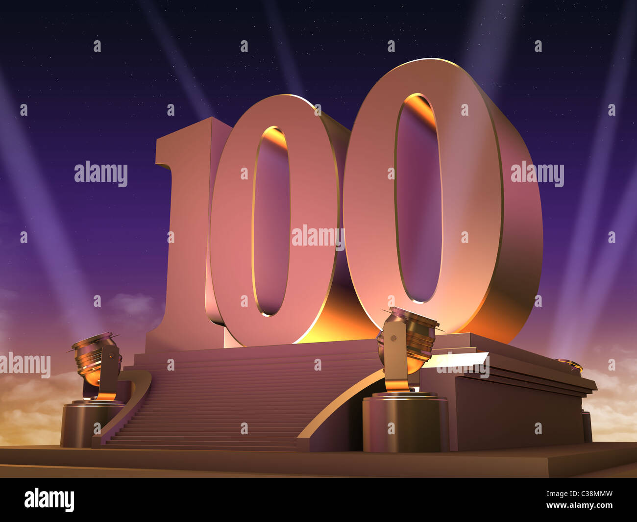 Golden number 100 hi-res stock photography and images - Alamy