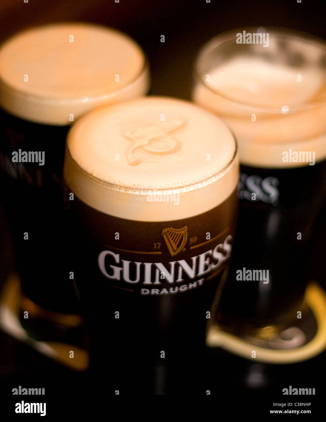 Illustrative image of Guiness Pints Stock Photo - Alamy