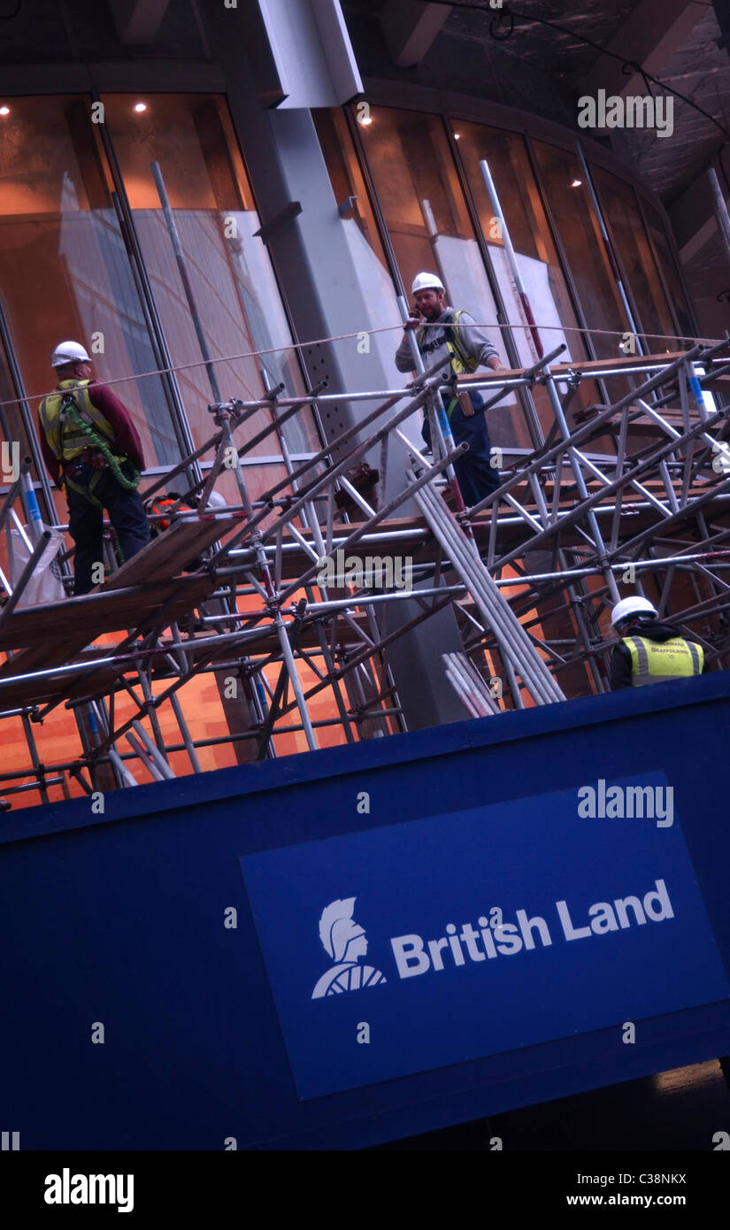 A British Land Urban Construction Site in the City of London Stock ...