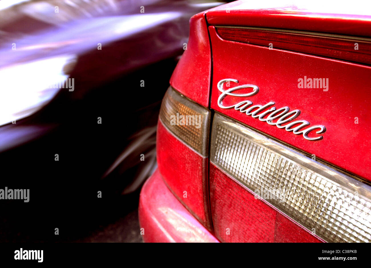 Picture shows the rear of a Cadillac vehicle in Central London Stock ...