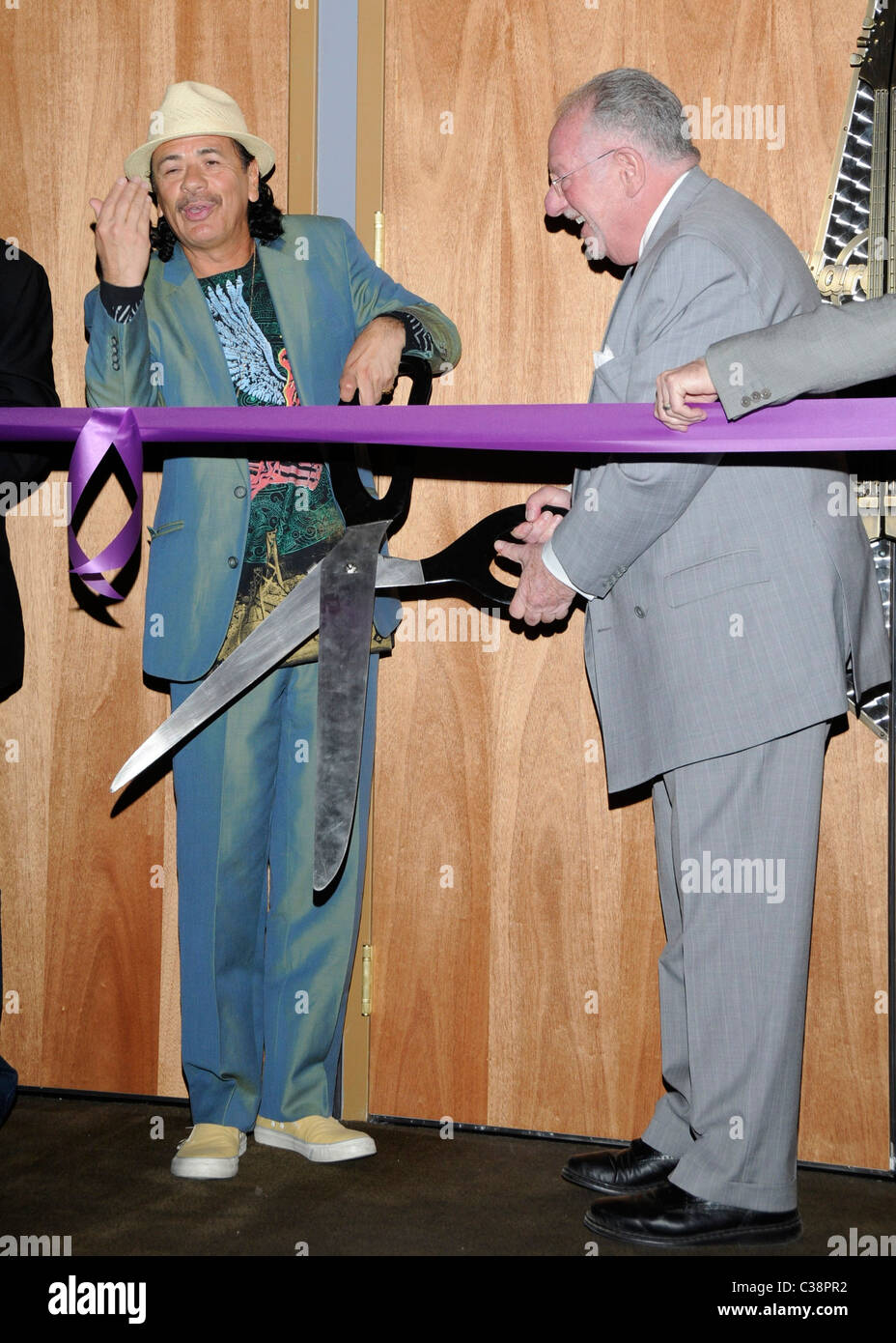 Carlos Santana and Mayor of Las Vegas, Oscar Goodman Hard Rock Hotel ...