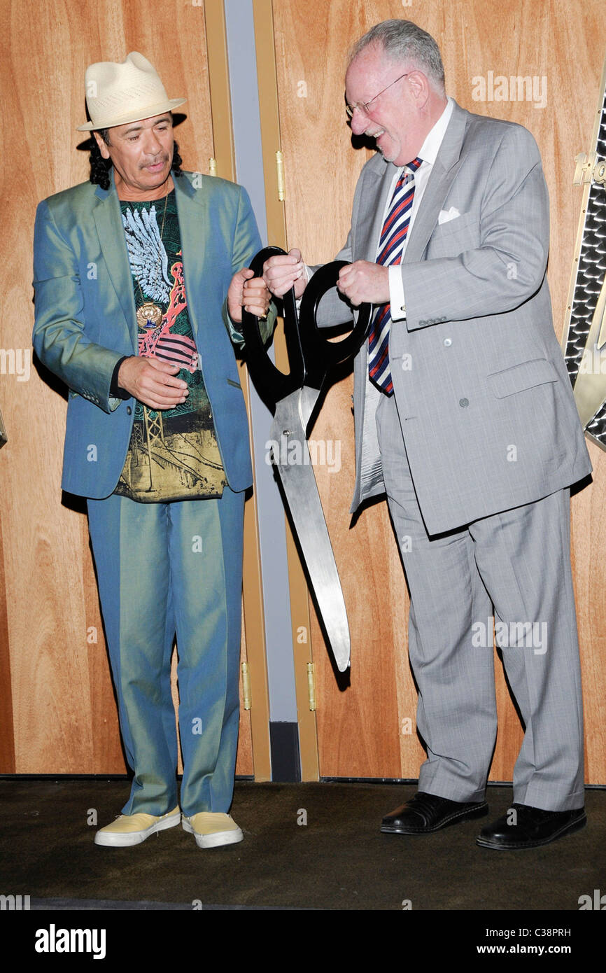 Carlos Santana and Mayor of Las Vegas, Oscar Goodman Hard Rock Hotel ...