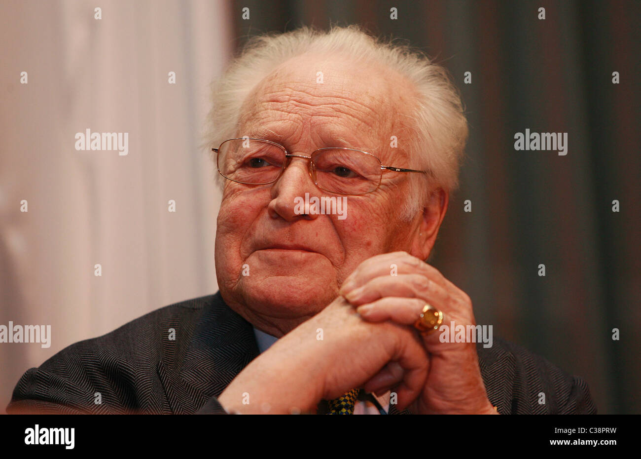 Maurice Druon during a visit to the Russian Academy of Sciences Moscow ...