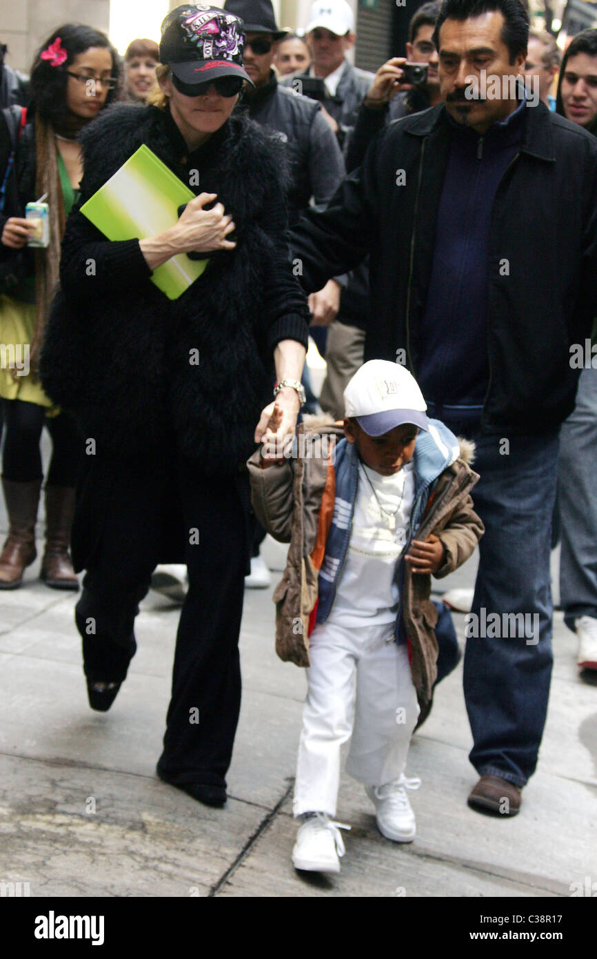 Madonna with her adopted son, David Banda, out and about in Manhattan ...