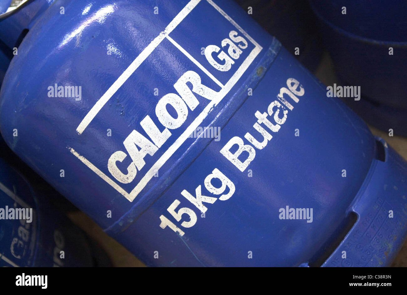 Picture shows a Calor gas cannister Stock Photo - Alamy