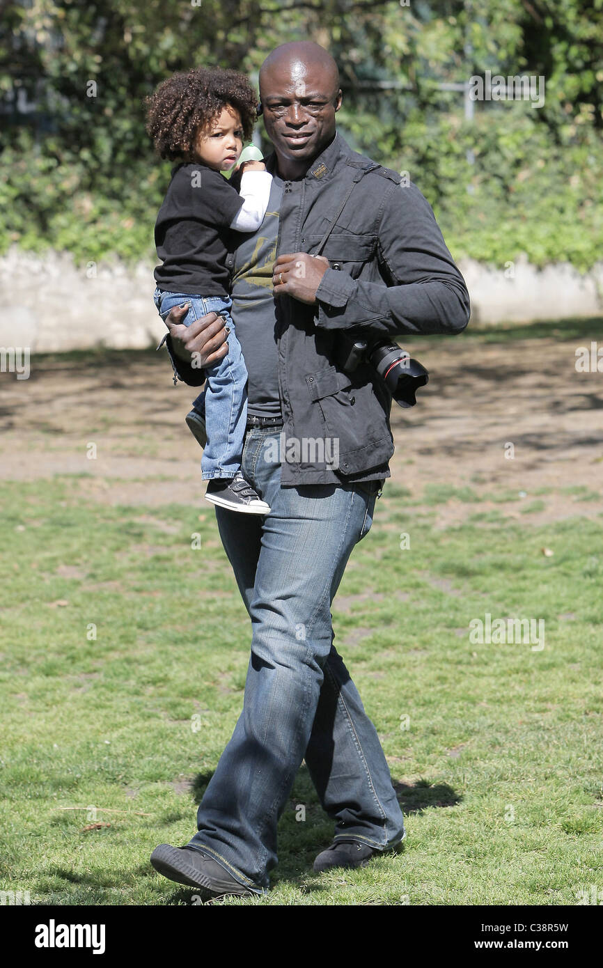 Seal, Johan Samuel Seal takes his children to a soccer practice at a ...