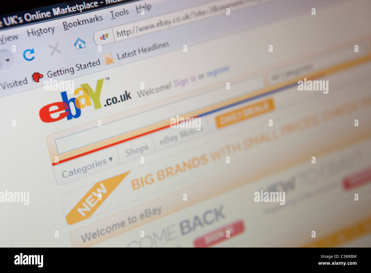 Illustrative image of the Ebay website Stock Photo - Alamy