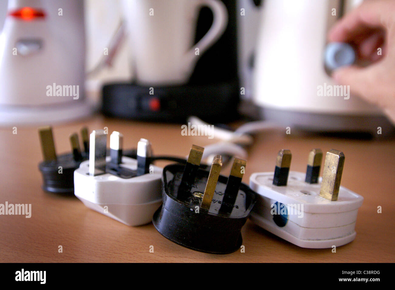 A bunch of electric sockets with house appliances Stock Photo - Alamy