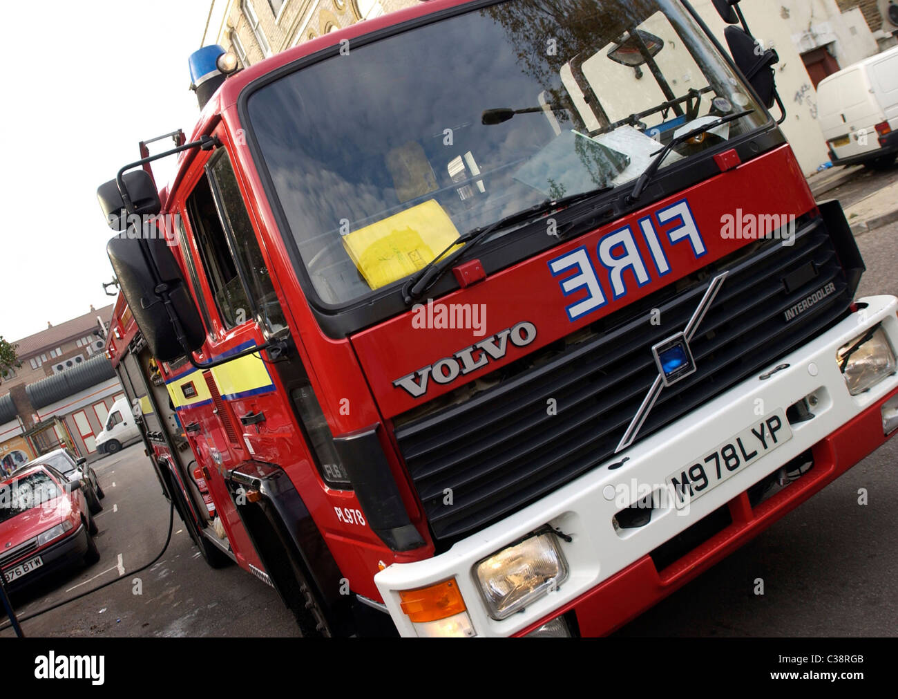 Picture shows a fire engine in Central London Stock Photo - Alamy