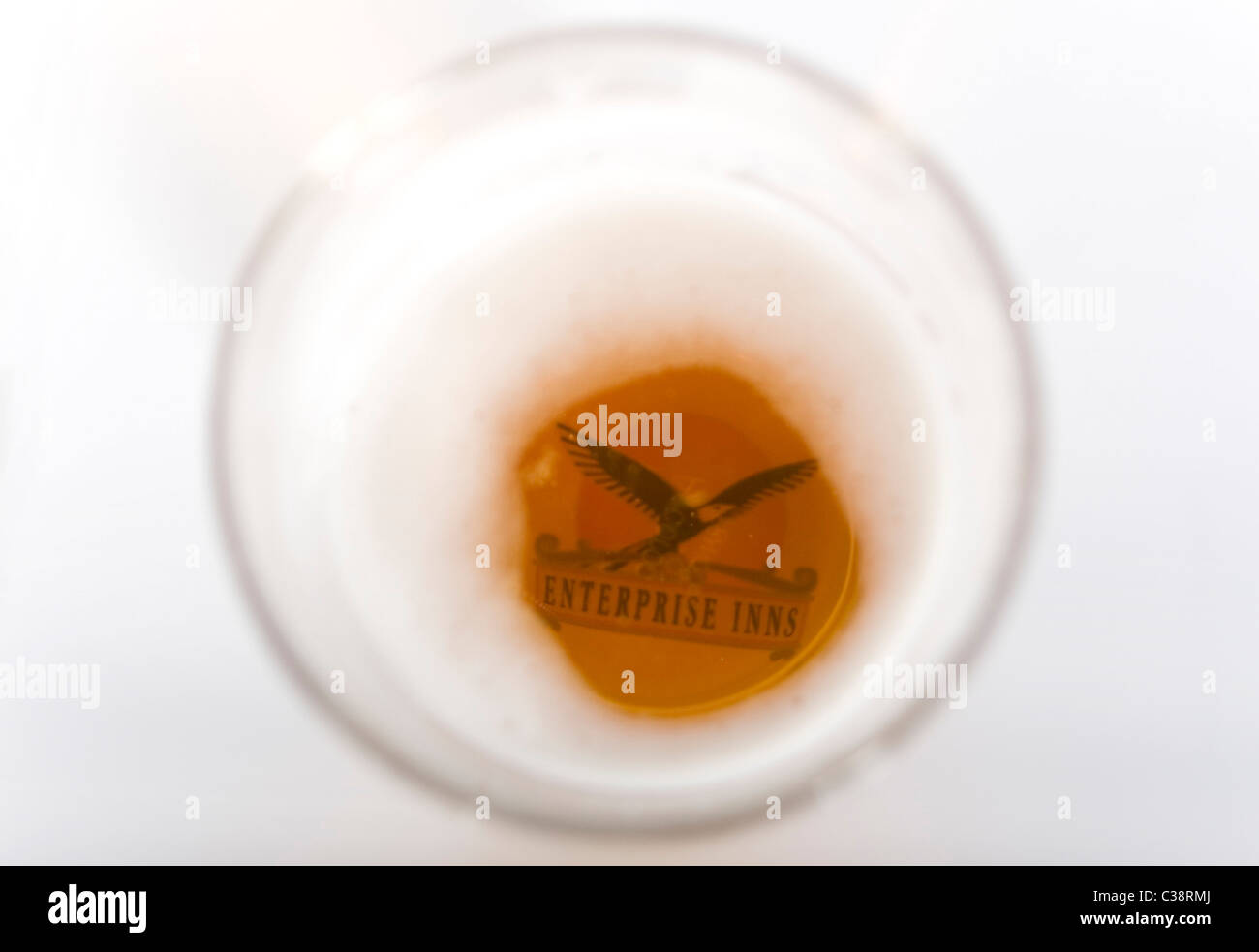 Illustrative image of the Enterprise Inns logo and a pint of larger ...