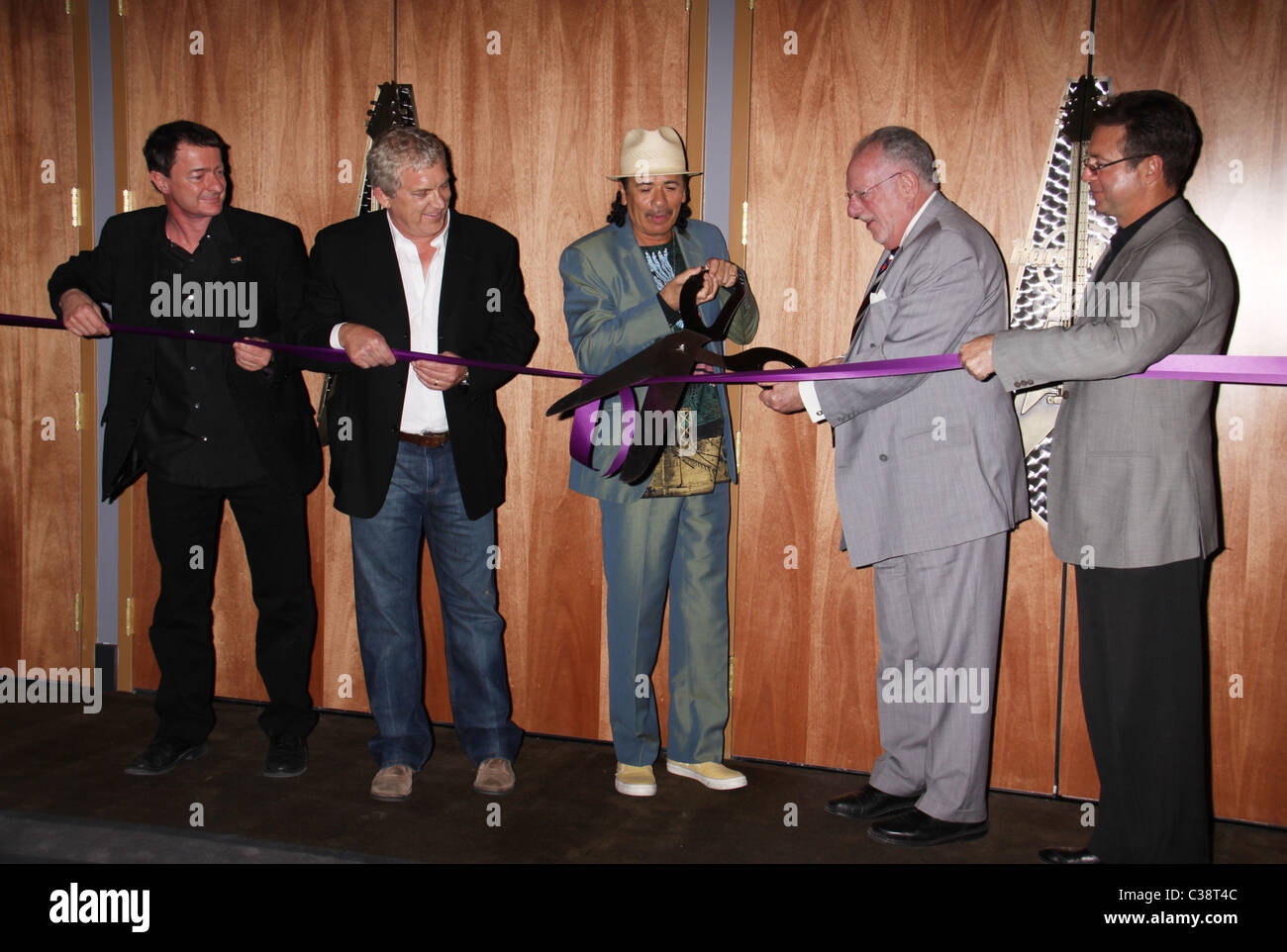 Carlos Santana and Mayor of Las Vegas, Oscar Goodman Hard Rock Hotel ...