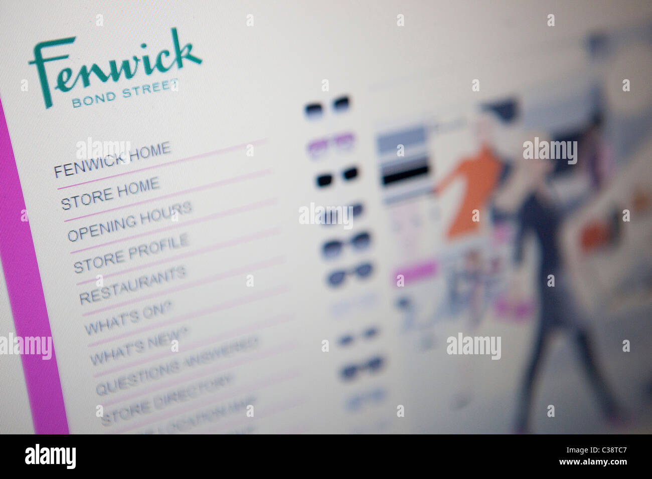 The Fenwick website Stock Photo - Alamy
