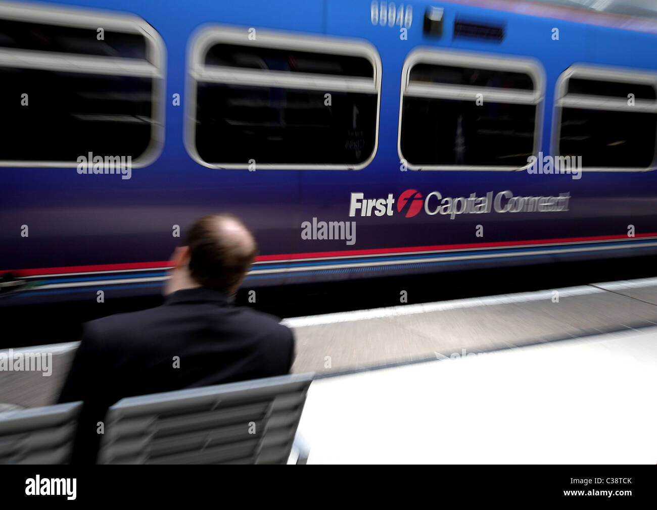 First capital connect train at Kings Cross station, London Stock Photo ...