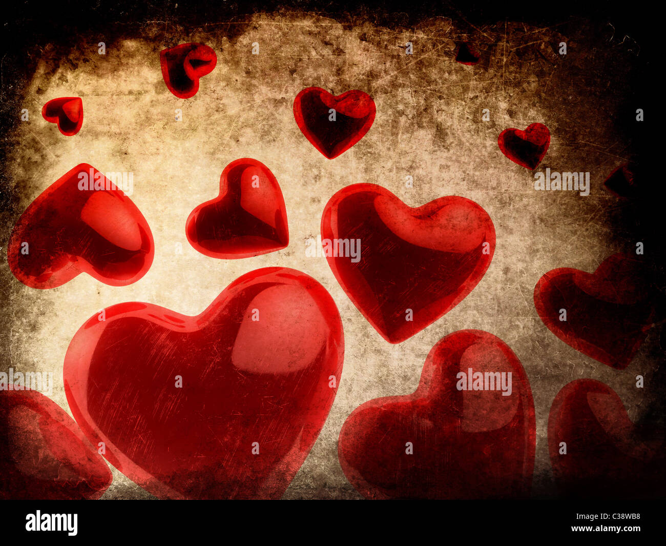 Love grunge heart hi-res stock photography and images - Alamy