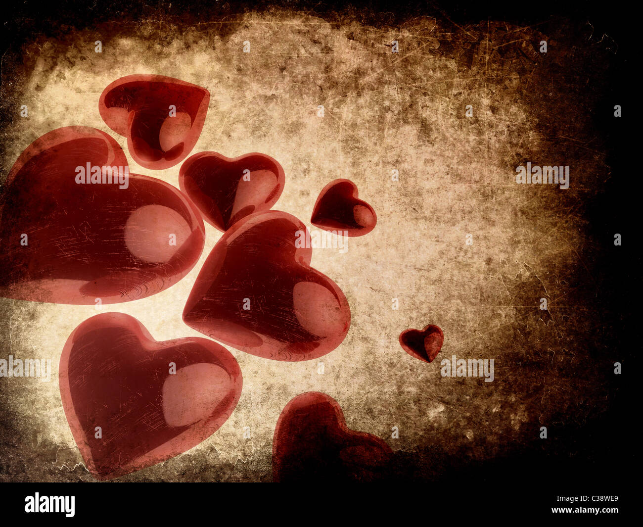 Grunge heart hi-res stock photography and images - Alamy