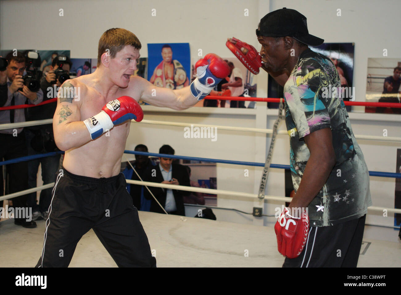 British professional boxer Ricky 'The Hitman' Hatton training with ...