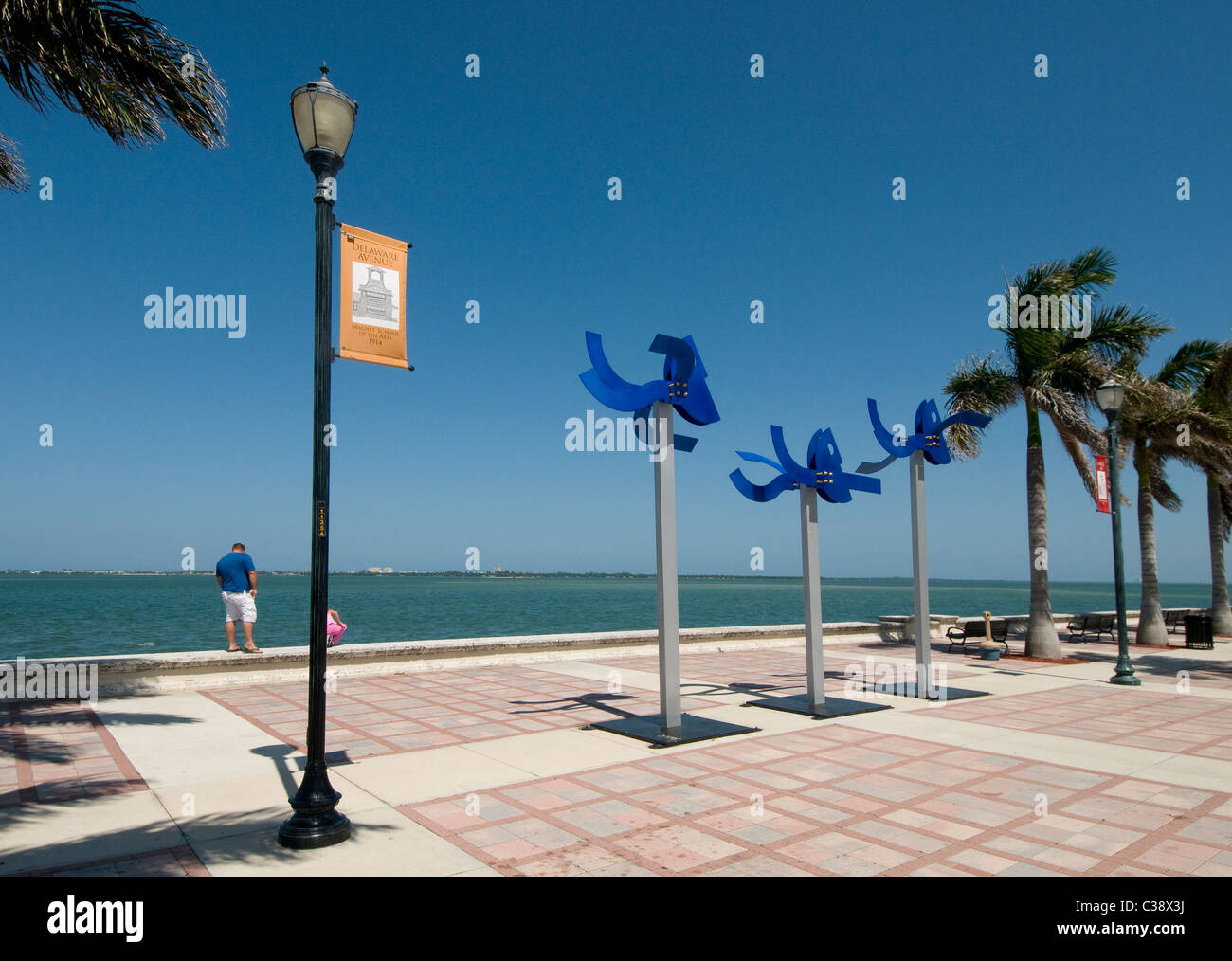 Fort Pierce Florida park on the inter coastal waterway Stock Photo - Alamy