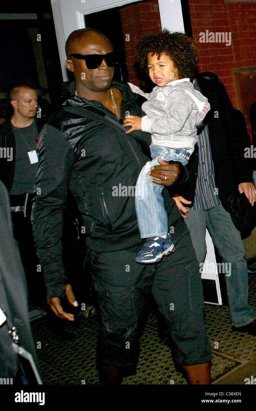 Seal and Johan Samuel Seal and Heidi Klum take their children to Radio ...