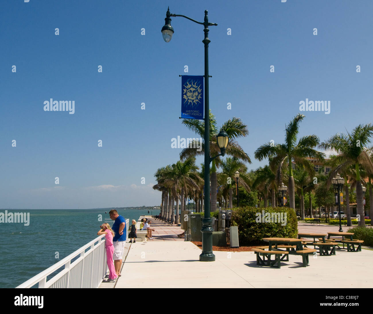 Fort Pierce Florida park on the inter coastal waterway Stock Photo - Alamy