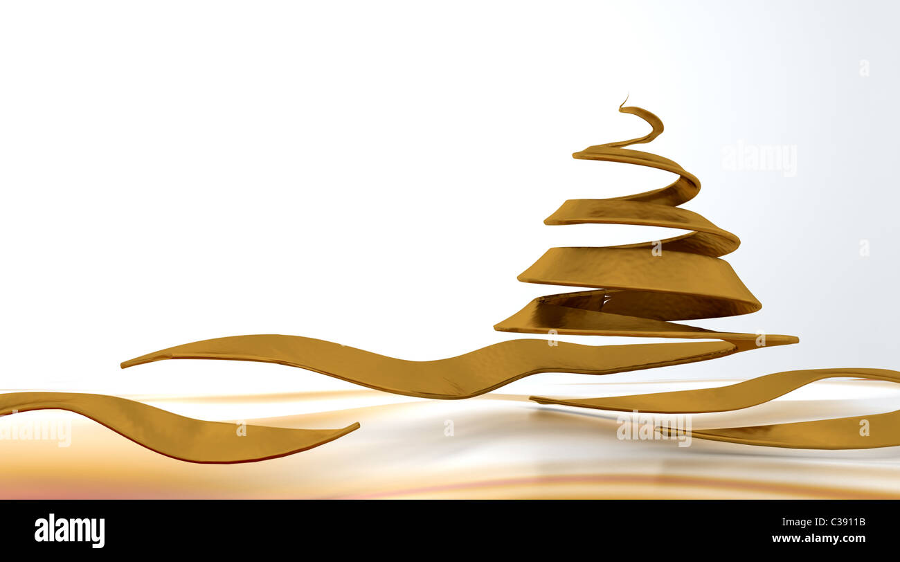 3D representation of abstract christmas tree Stock Photo - Alamy