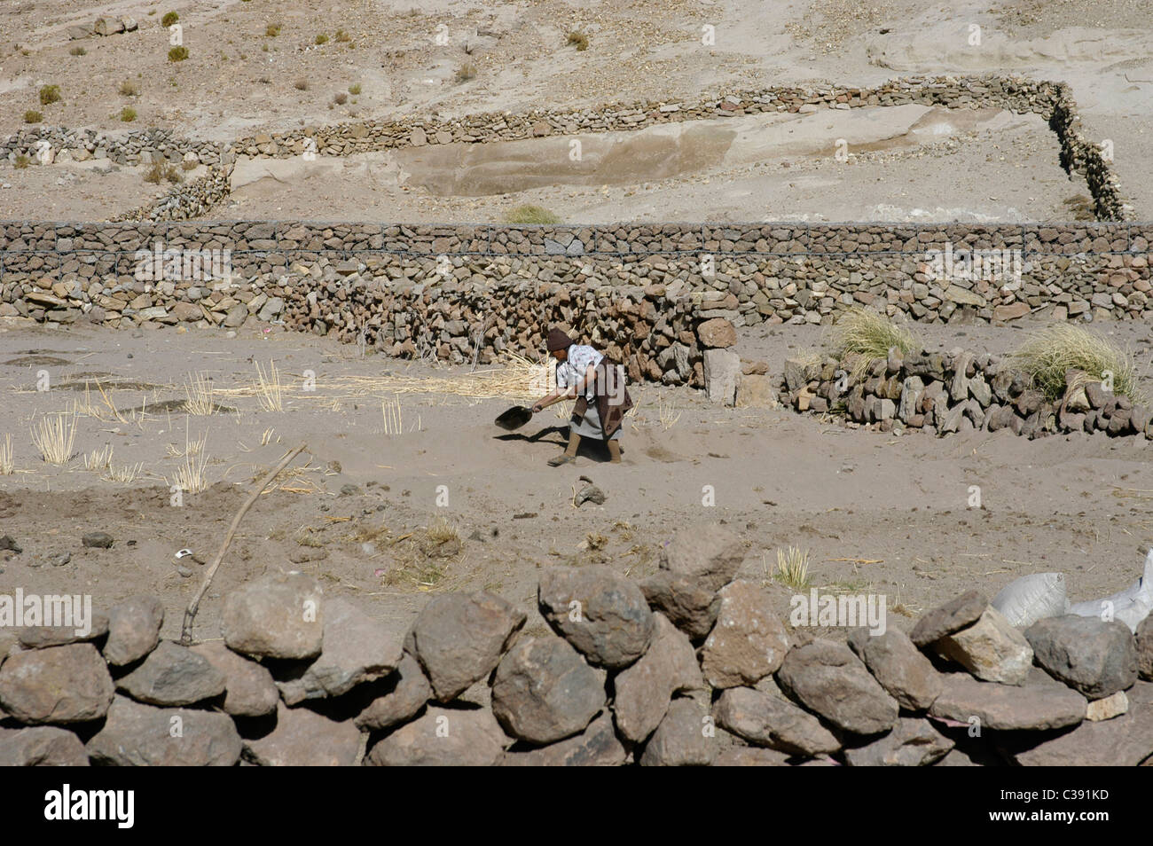Bolivia. Farmer in a small village in the Andes Stock Photo - Alamy