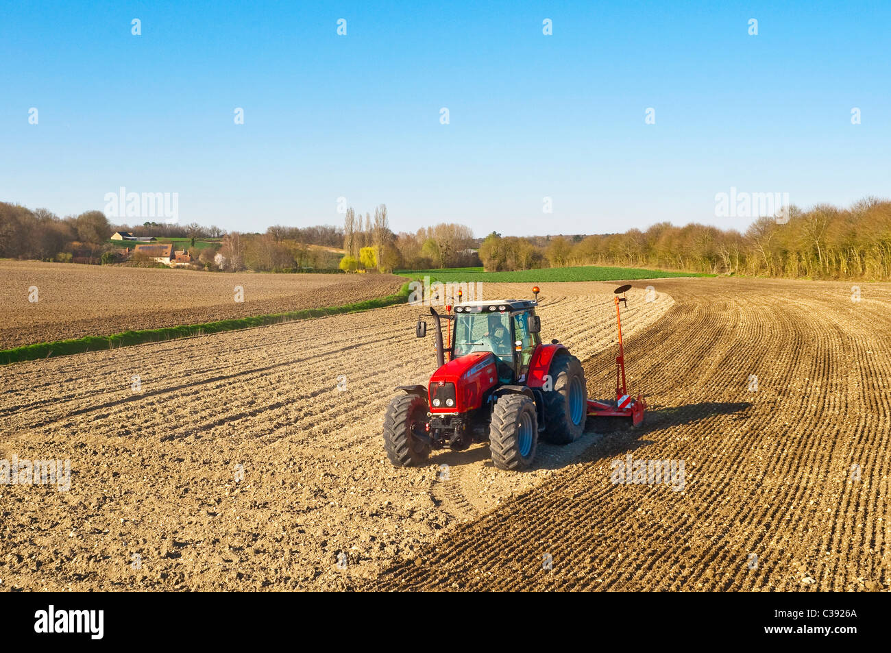 Massey Ferguson 6497 Dyna 6 tractor and Kuhn rotovator disc harrow ...