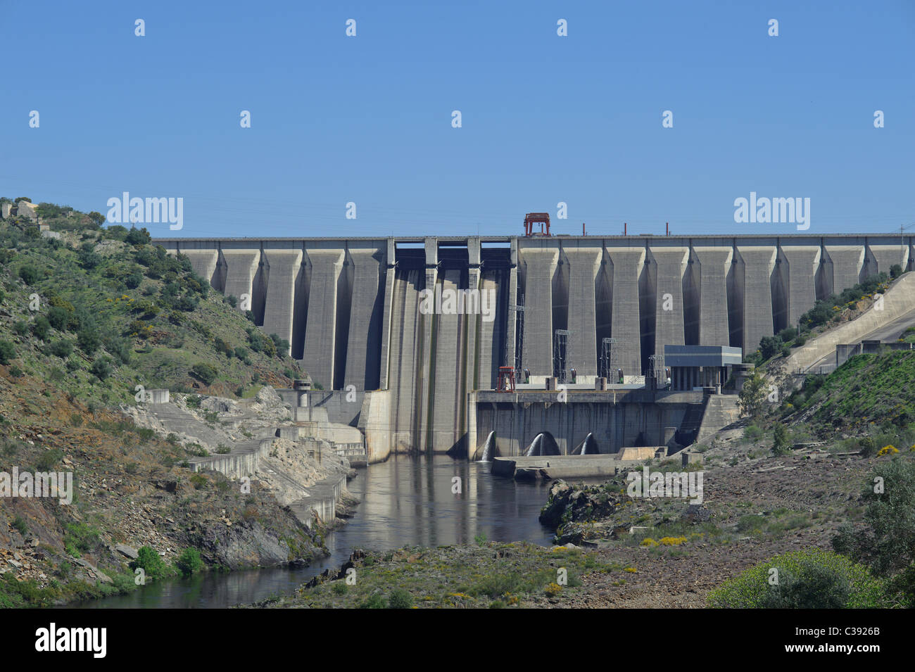 dam on the tagus Stock Photo - Alamy