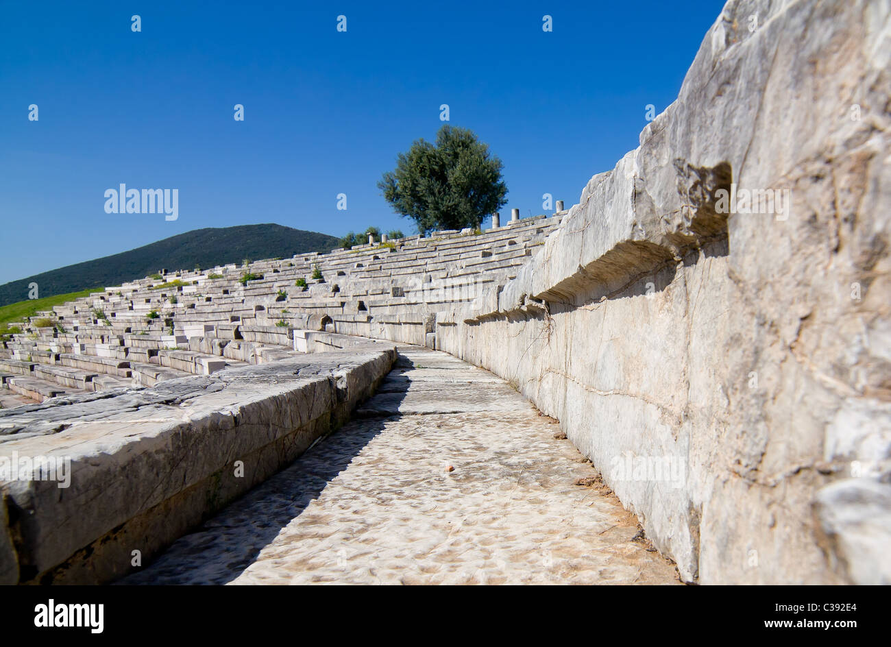 Ancient Greek Stadium in Ancient Messini Stock Photo - Alamy