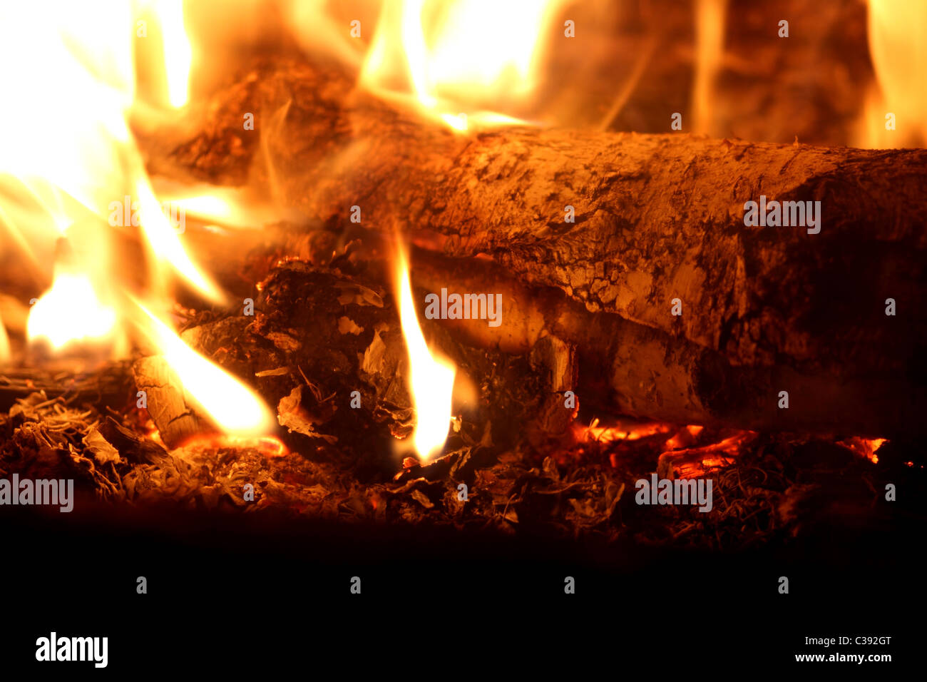 fire in the chimney Stock Photo - Alamy