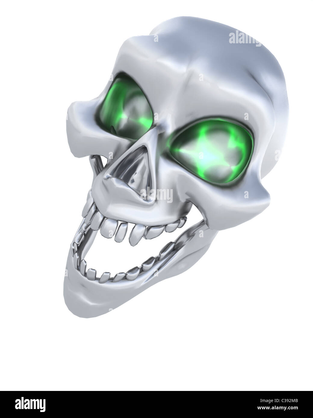 3D Render of a Halloween Evil Skull Head Stock Photo - Alamy