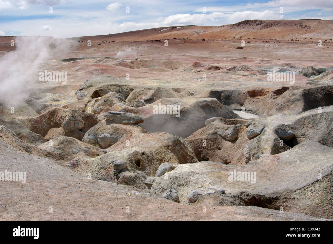 Bolivia. Geyser area Stock Photo - Alamy