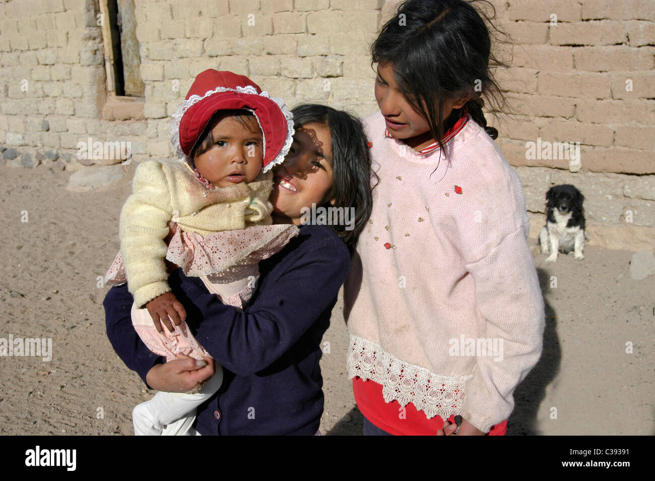 Siblings in Bolivia Stock Photo - Alamy