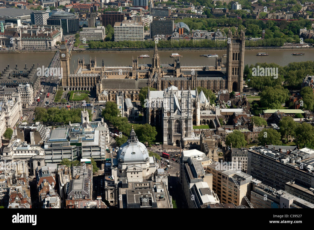 Aerial view of parliament square london hi-res stock photography and ...