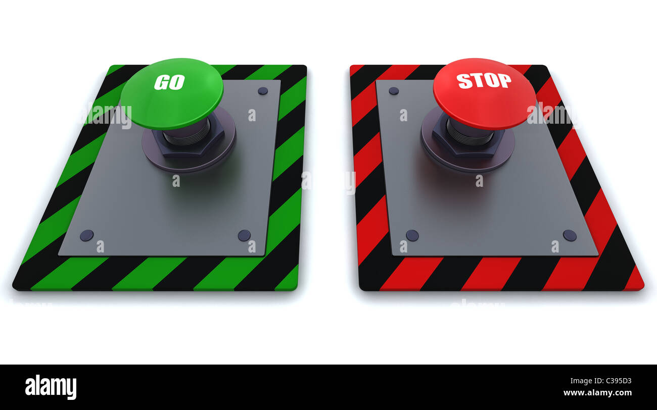 3d render of push button with symbol Stock Photo - Alamy