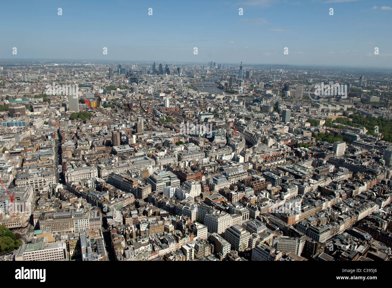 An aerial view of the West End of London Stock Photo - Alamy