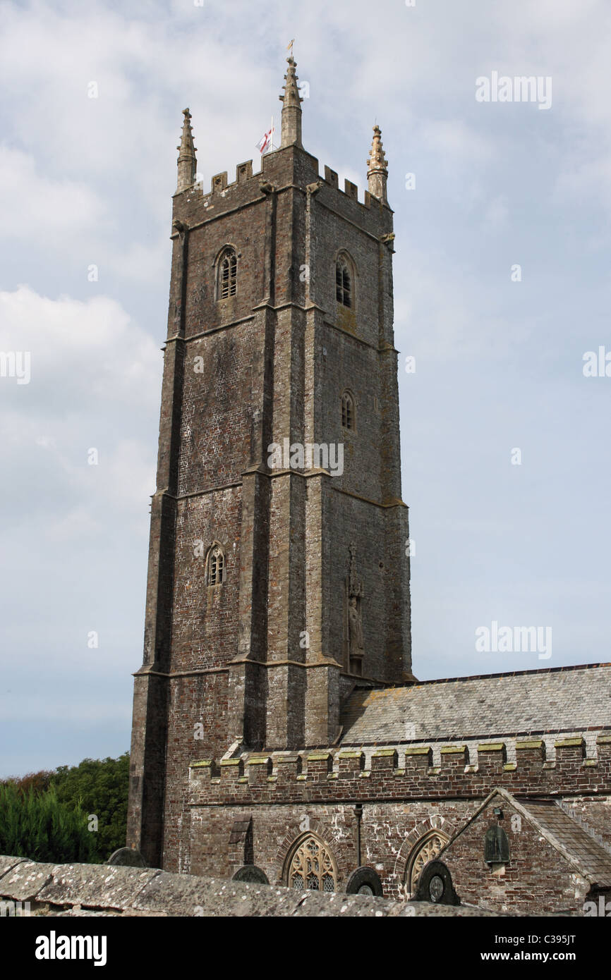 St Nectans church in the village of Stoke Hartland North Devon Stock ...