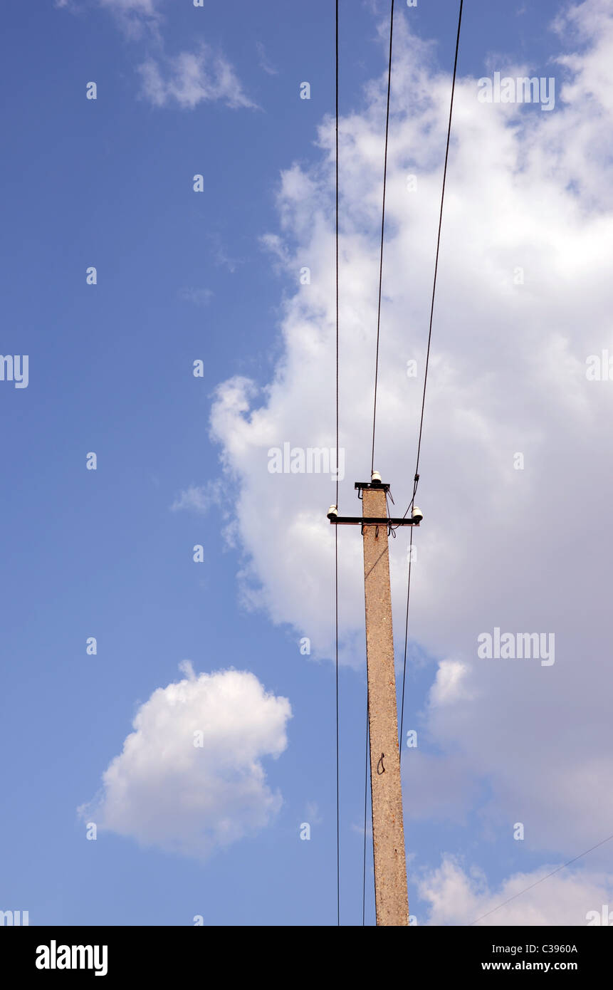 Electric pole wires hi-res stock photography and images - Alamy