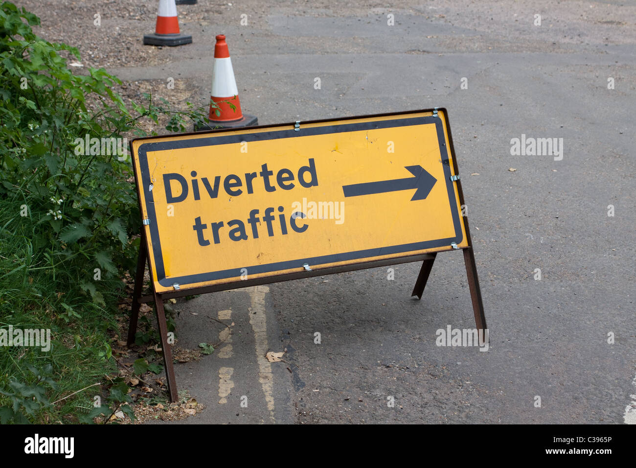 Diverted sign hi-res stock photography and images - Alamy