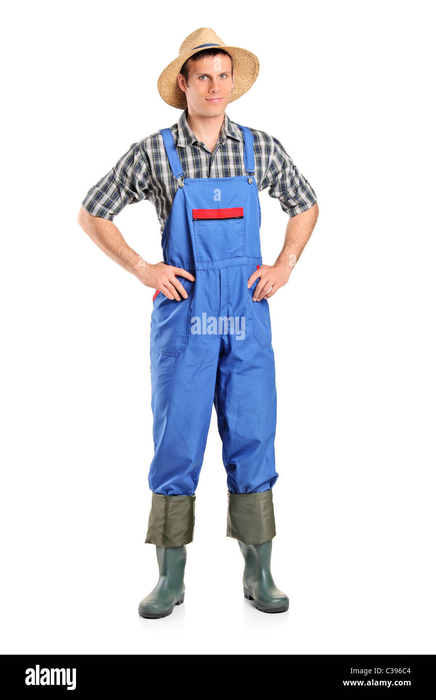Full length portrait of a farmer posing Stock Photo - Alamy