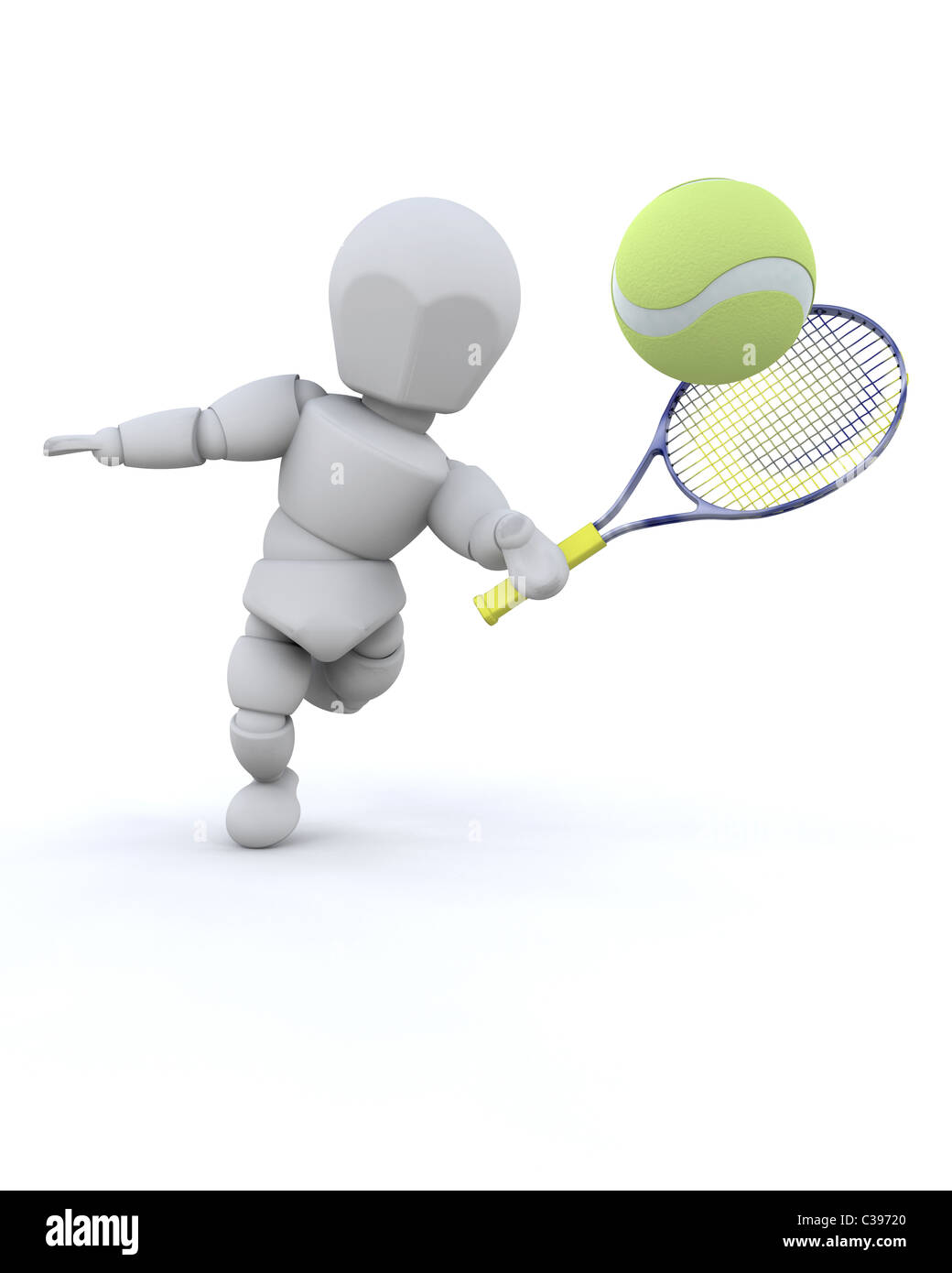 3d render of a tennis player Stock Photo - Alamy