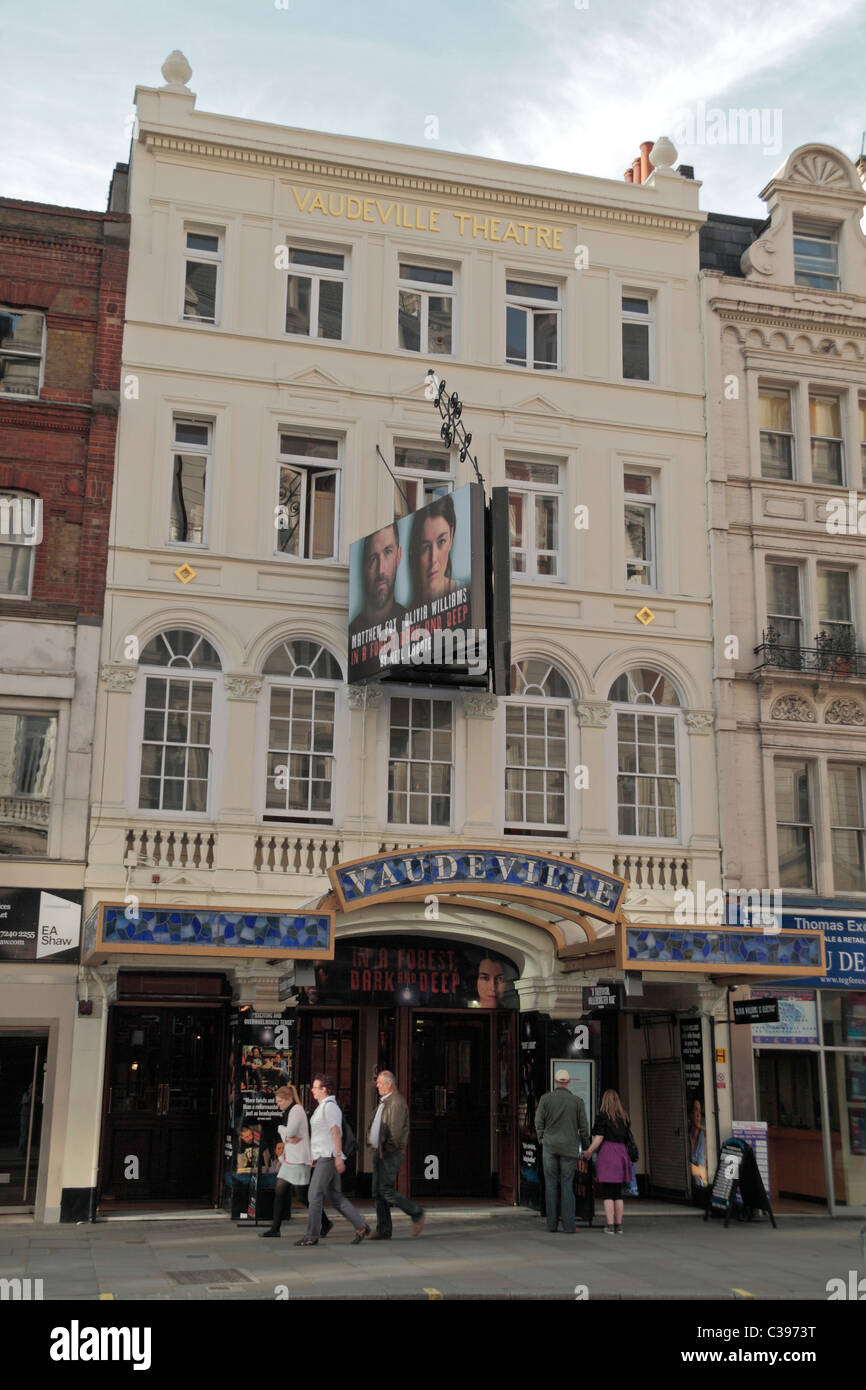 The Vaudeville Theatre, Strand, London. Showing "In a forest dark and ...
