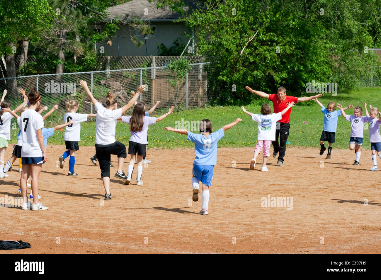 Warmup soccer children hi-res stock photography and images - Alamy