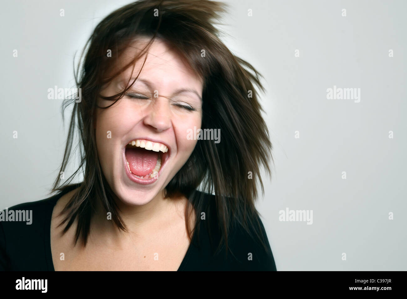 Open mouth lips scream hi-res stock photography and images - Alamy