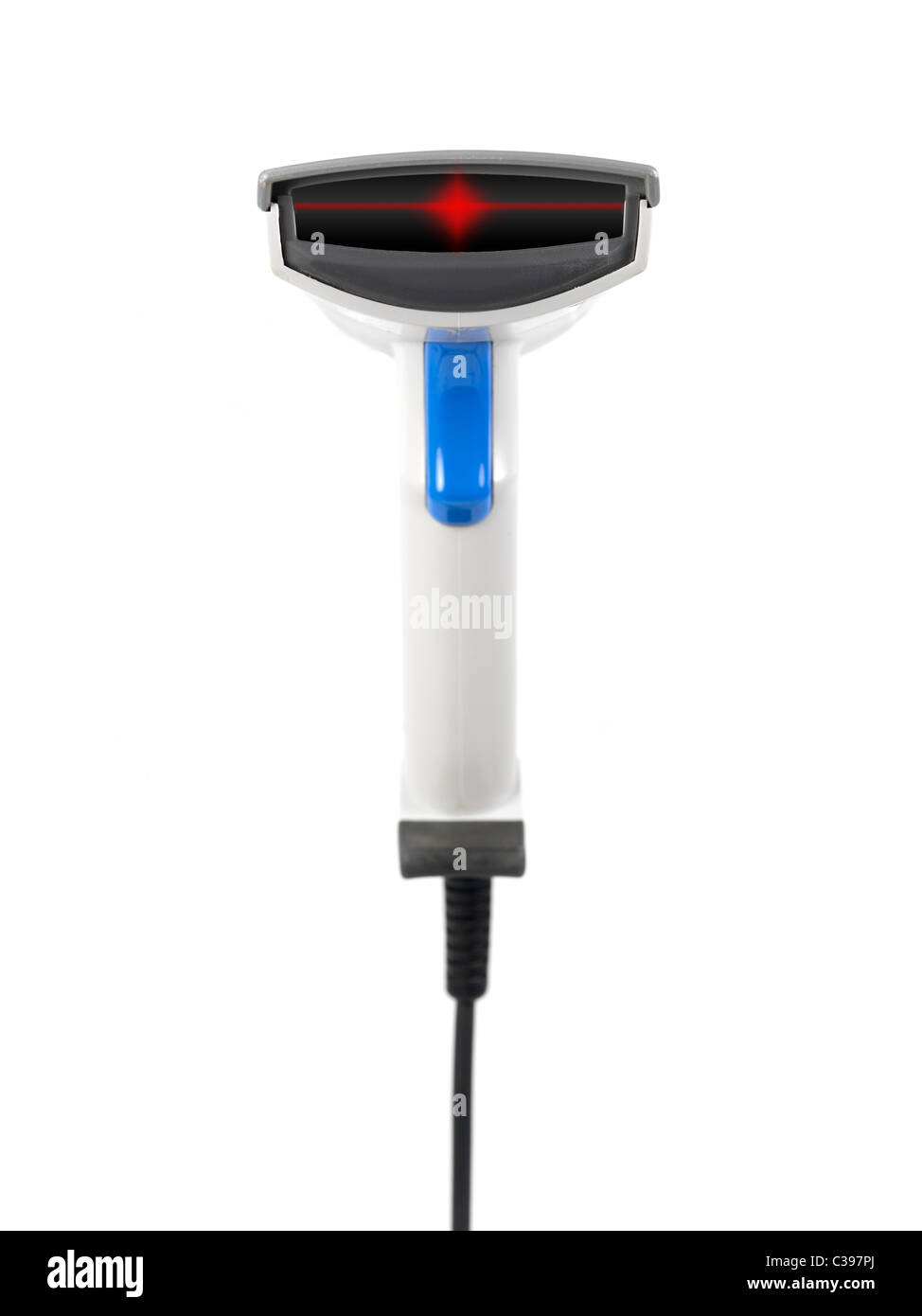 A barcode scanner isolated against a white background Stock Photo - Alamy