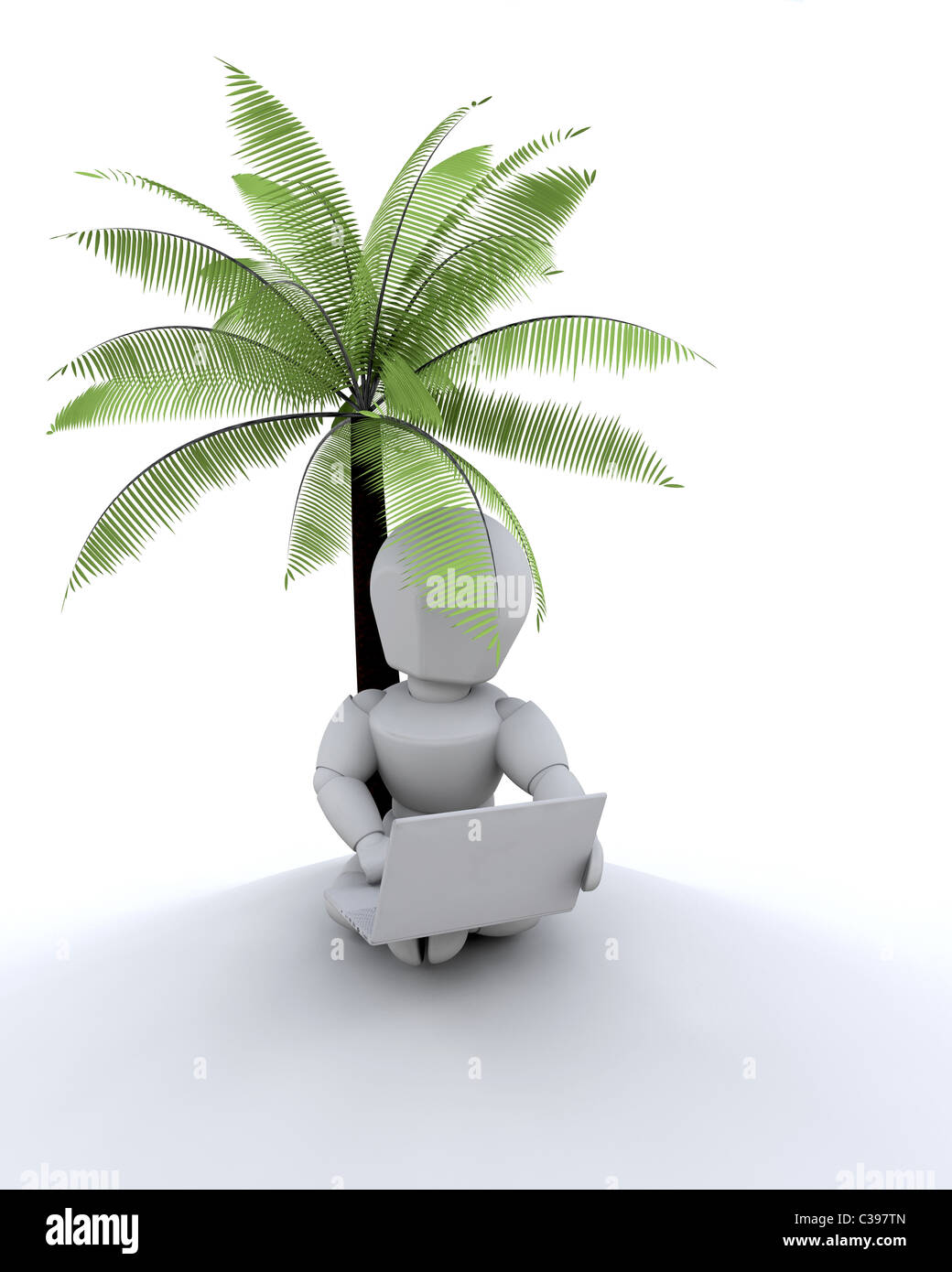 3d render depicting remote networking Stock Photo - Alamy