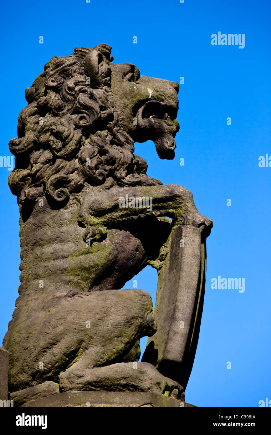 A Stone Lion Gargoyle Stock Photo - Alamy