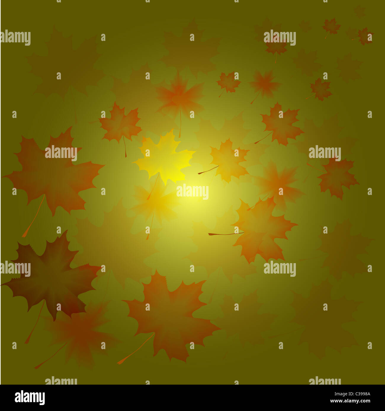 Abstract autumn background from flying leaves of a maple Stock Photo ...