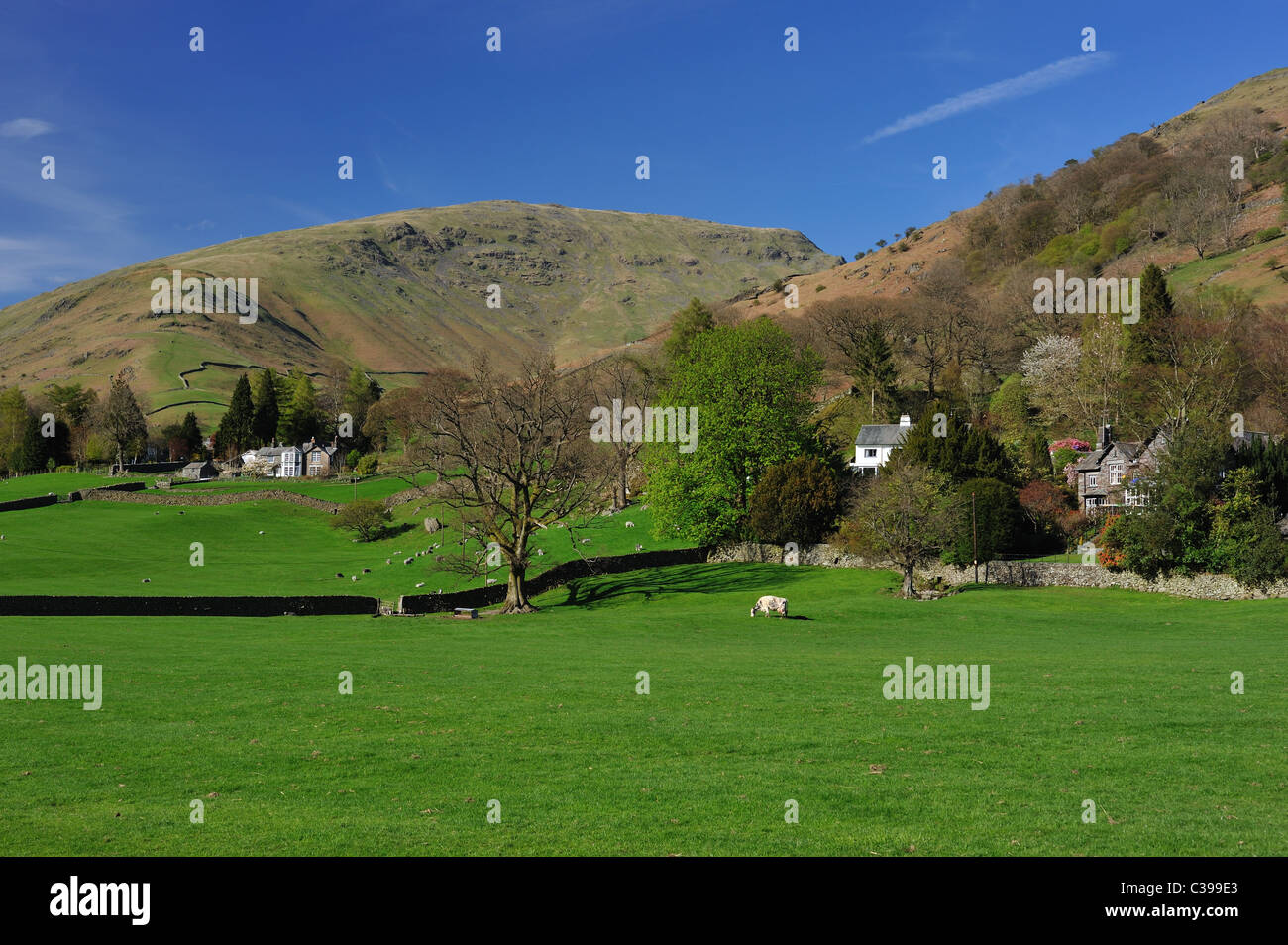 Lake District scene looking toward Seat Sandal Stock Photo - Alamy