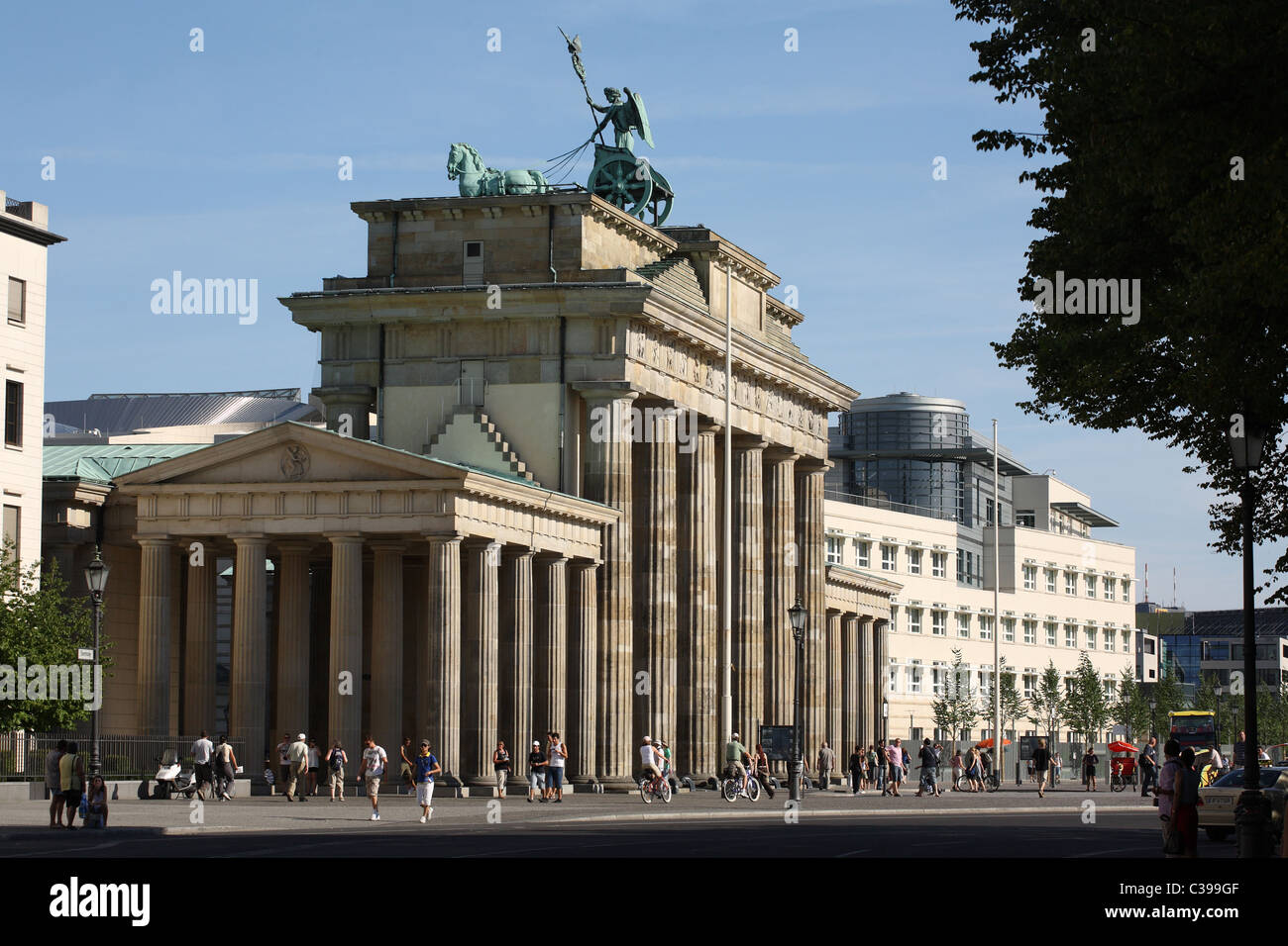 The Brandenburg Gate and the American Embassy, Berlin, Germany Stock ...